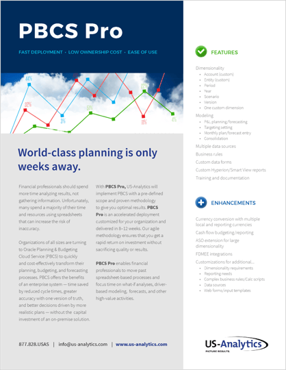 Oracle PBCS Services Guide | Planning in the Cloud