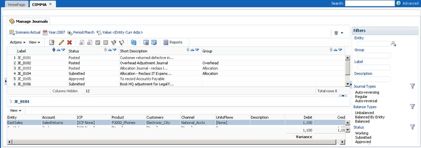 Oracle HFM Journals in Smart View