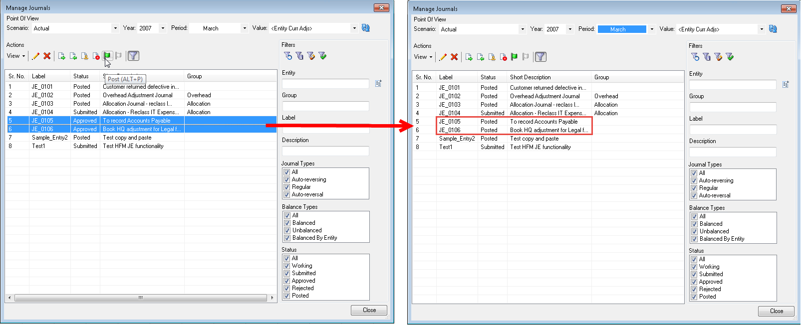 Oracle HFM Journals in Smart View